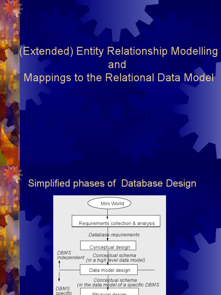 Extended Entity Relationship Modelling And Mappings To The Relational Data Model Pdf