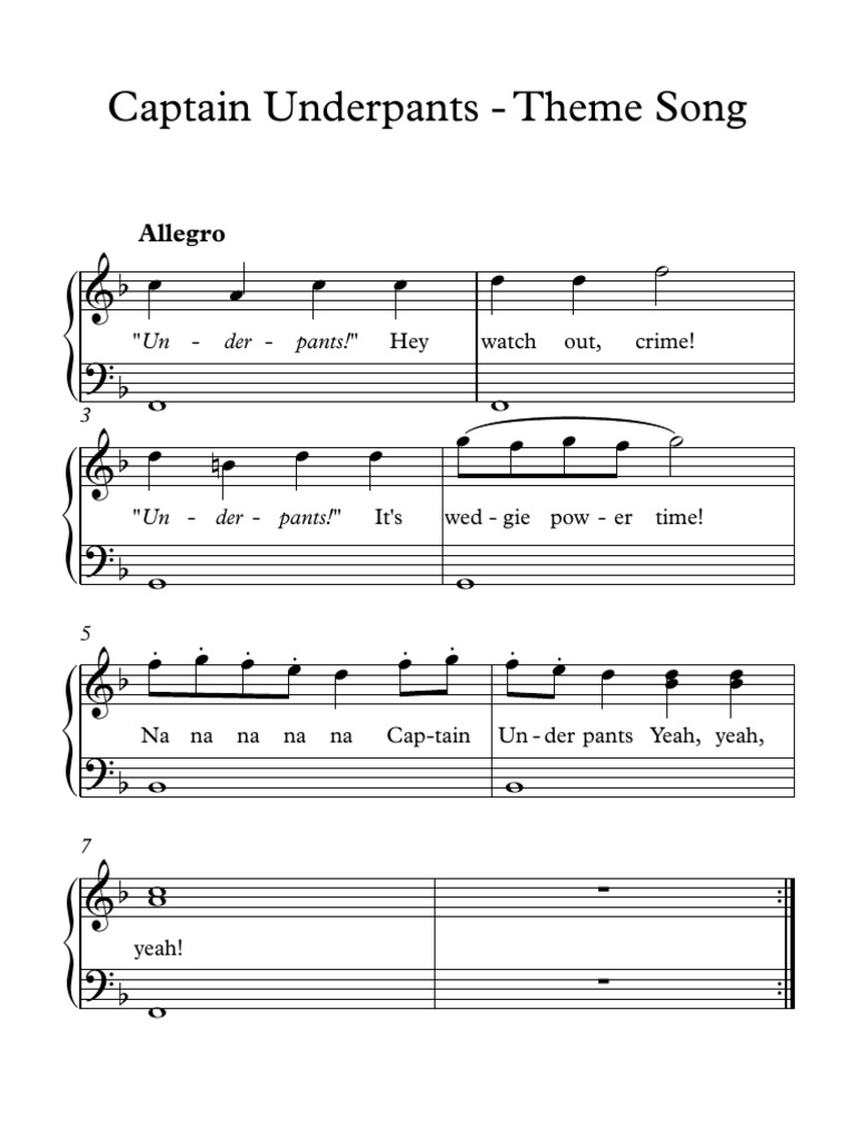 Captain Underpants Theme Song