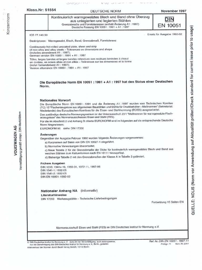 Din en 10051 | PDF