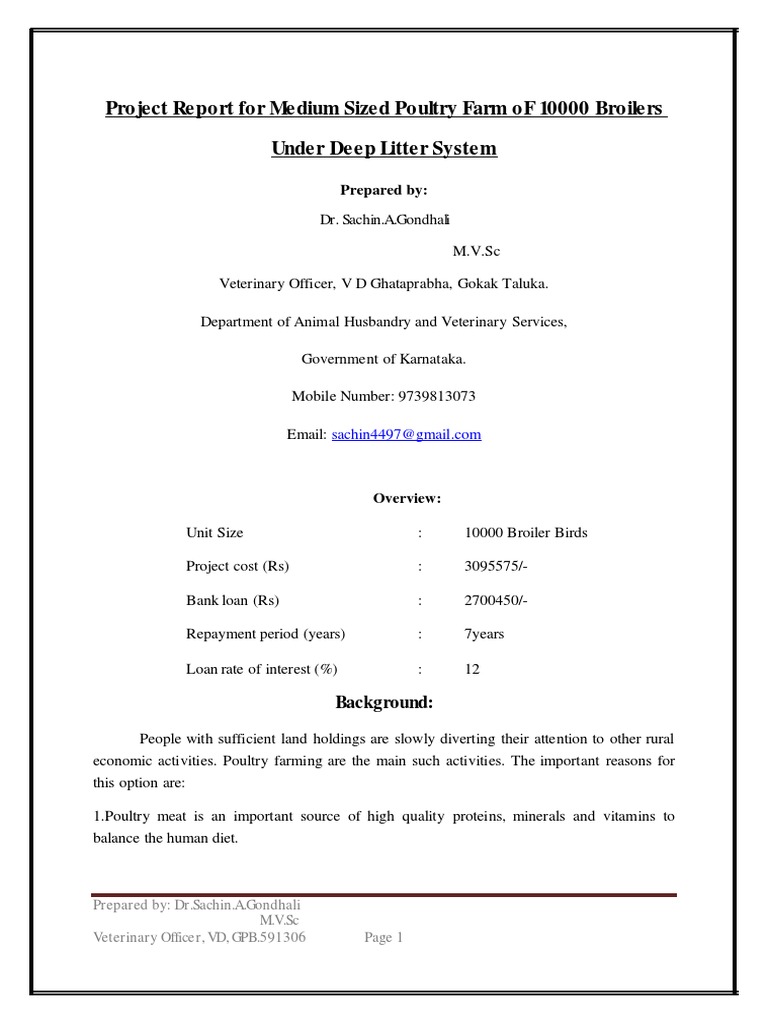 Poultry 10000 Bird Project Report PDF | PDF | Broiler | Poultry Farming