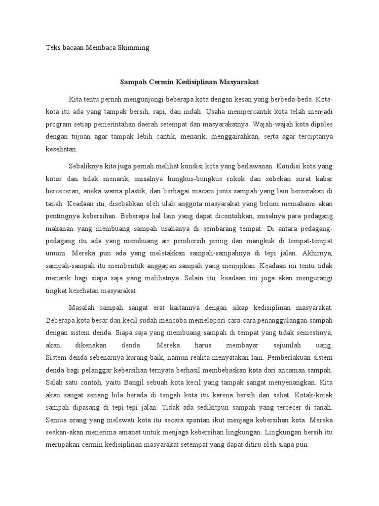 Membaca Skimming | PDF