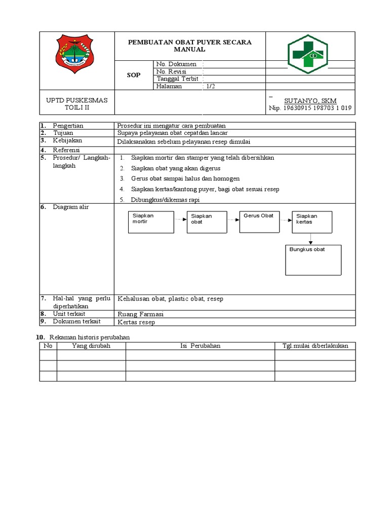 Pembuatan Obat Puyer Secara Manual | PDF