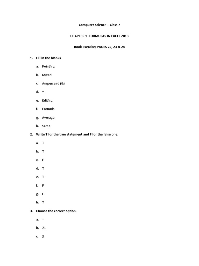 CS Class 7 Chapter 1 Book Exercises | PDF | Computer Virus | Antivirus ...