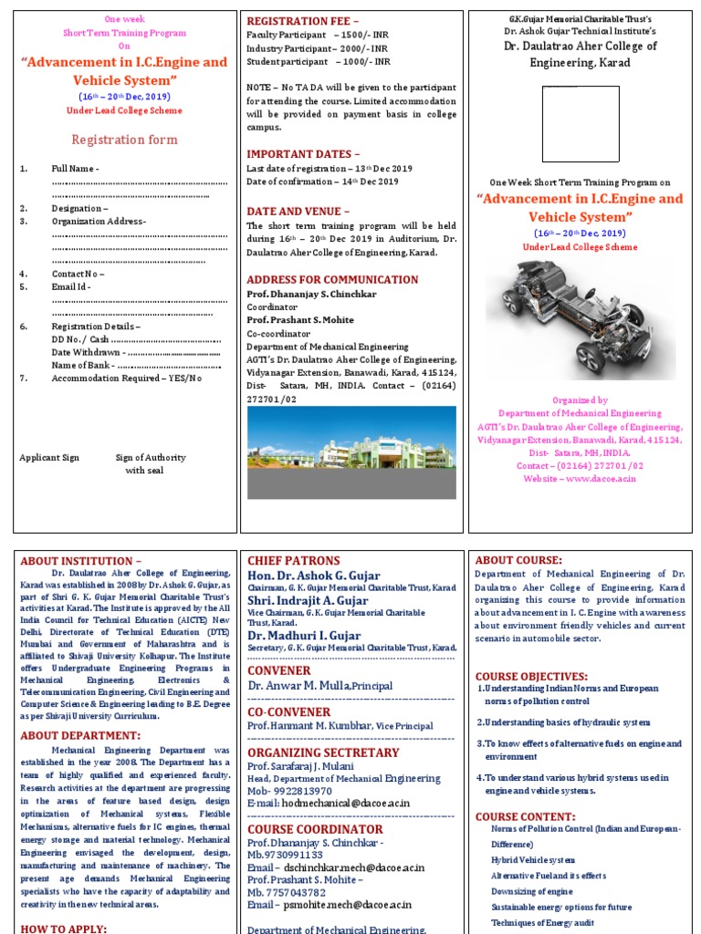 STTP Brochure | PDF | Academia | Engineering