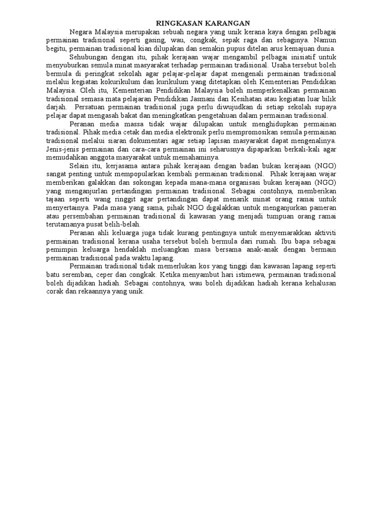 Ringkasan Karangan | PDF