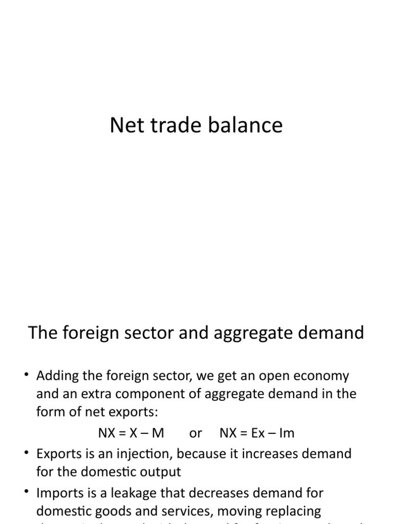 Net trade balance and aggregate demand determinants | PDF | Demand ...