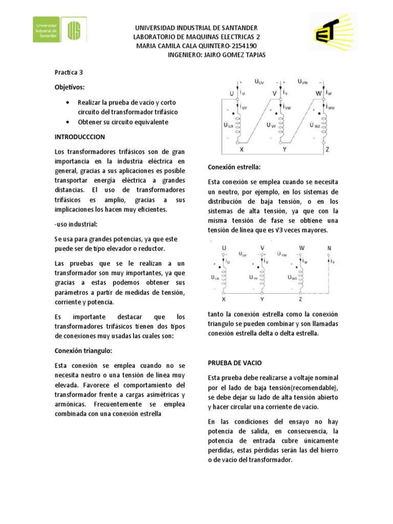 Pruebas Trifasico | PDF | Transformador | Corriente eléctrica Pruebas Trifasico | PDF | Transformador | Corriente eléctrica