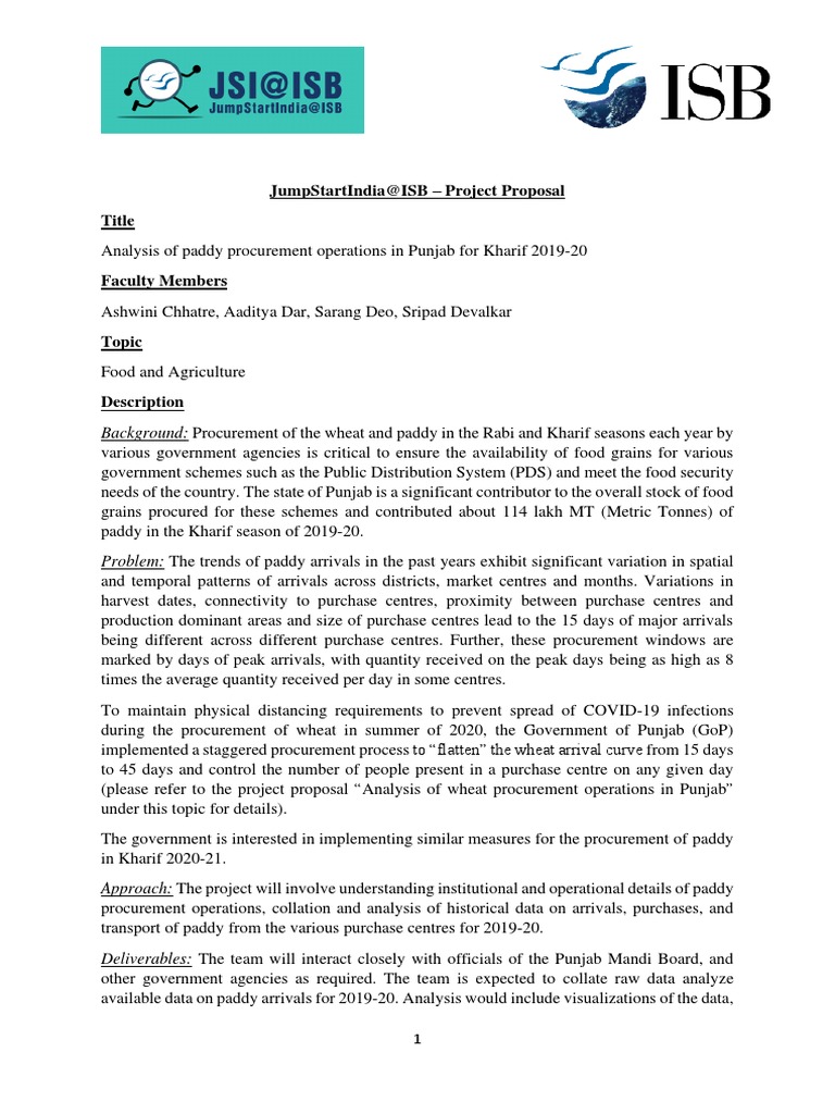 Paddy Procurement Analysis Punjab 2019-20 | PDF | Rice | Wheat