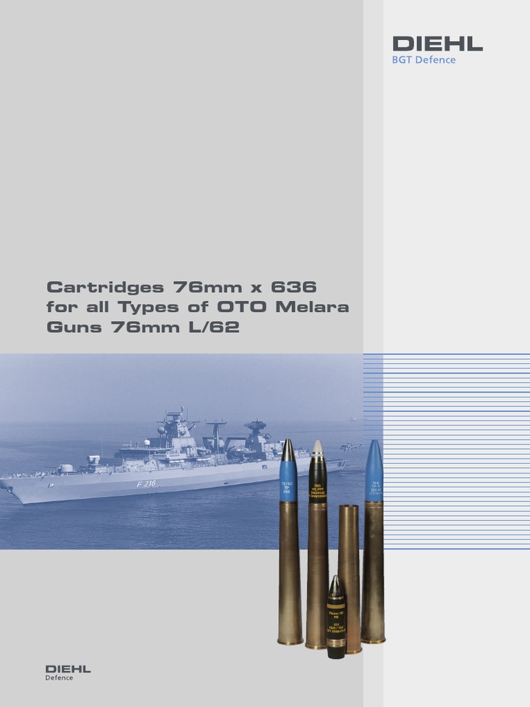 Cartridges 76mm X 636 For All Types of OTO Melara Guns 76mm L/62 | PDF ...