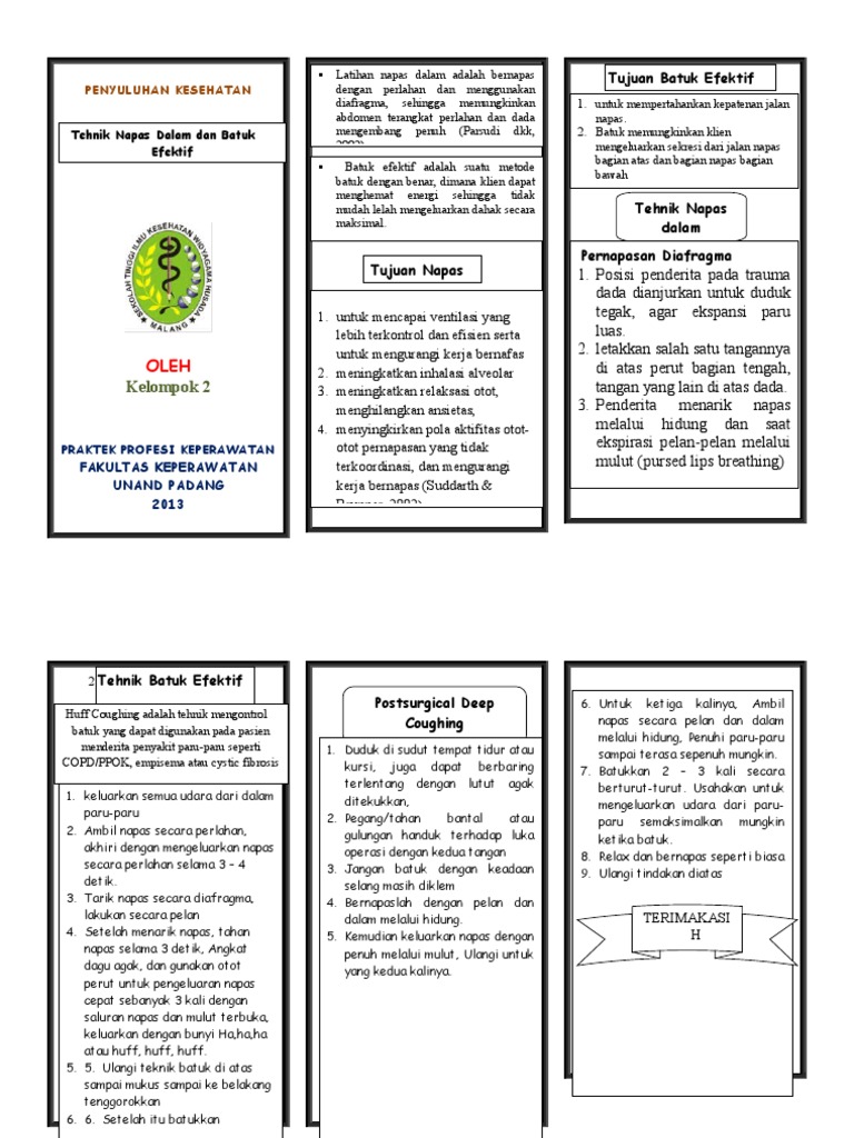 Leaflet Batuk Efektif | PDF