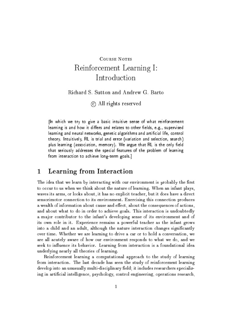 Lectura Python Pdf Reinforcement Artificial Intelligence