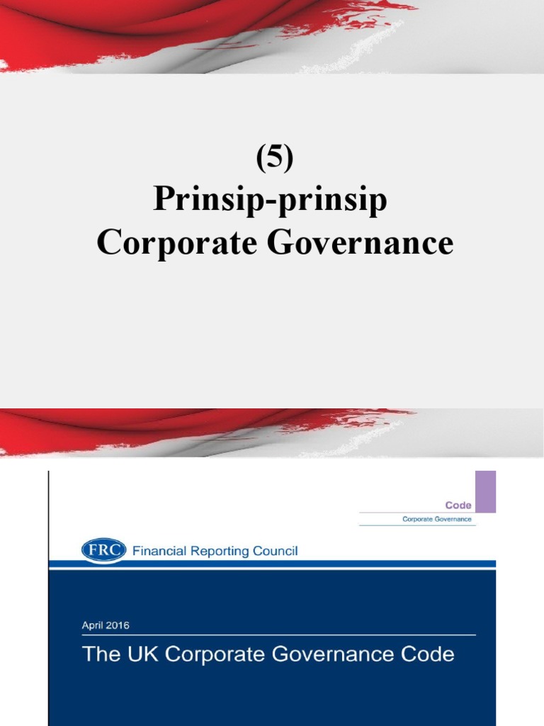 Principles of Corporate Governance | PDF | Corporate Governance ...