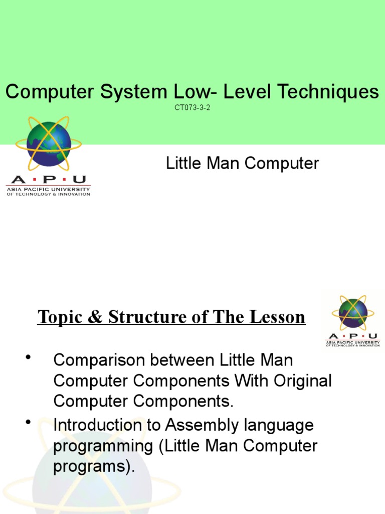 APU CSLLT - 3 - Little Man Computer | PDF | Computer Program | Programming