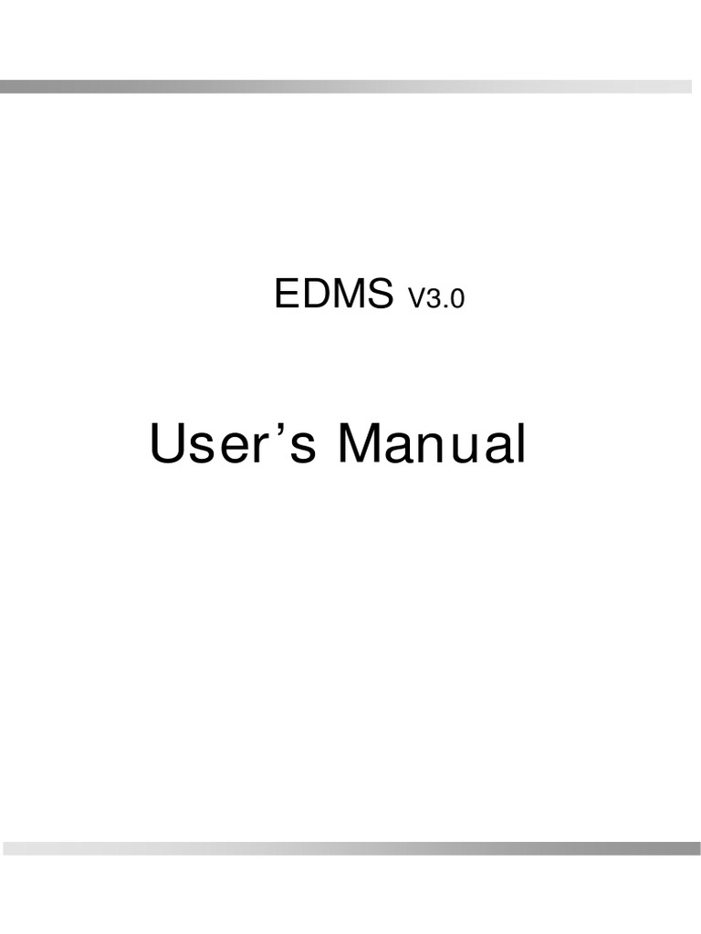 EDMS USER's MANUAL | PDF | Icon (Computing) | Personal Computers