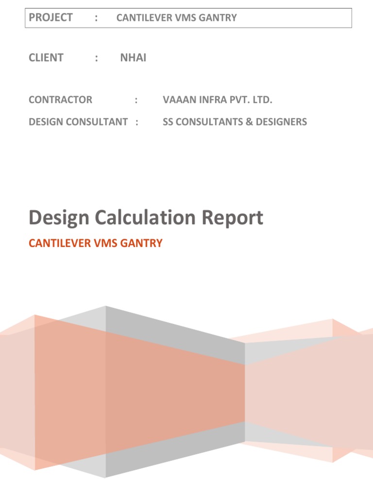 Design Report - Cantilever VMS | PDF | Structural Steel | Strength Of ...