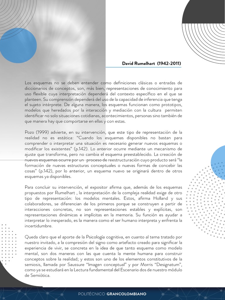 David Rumelhart | PDF | Realidad | Mente