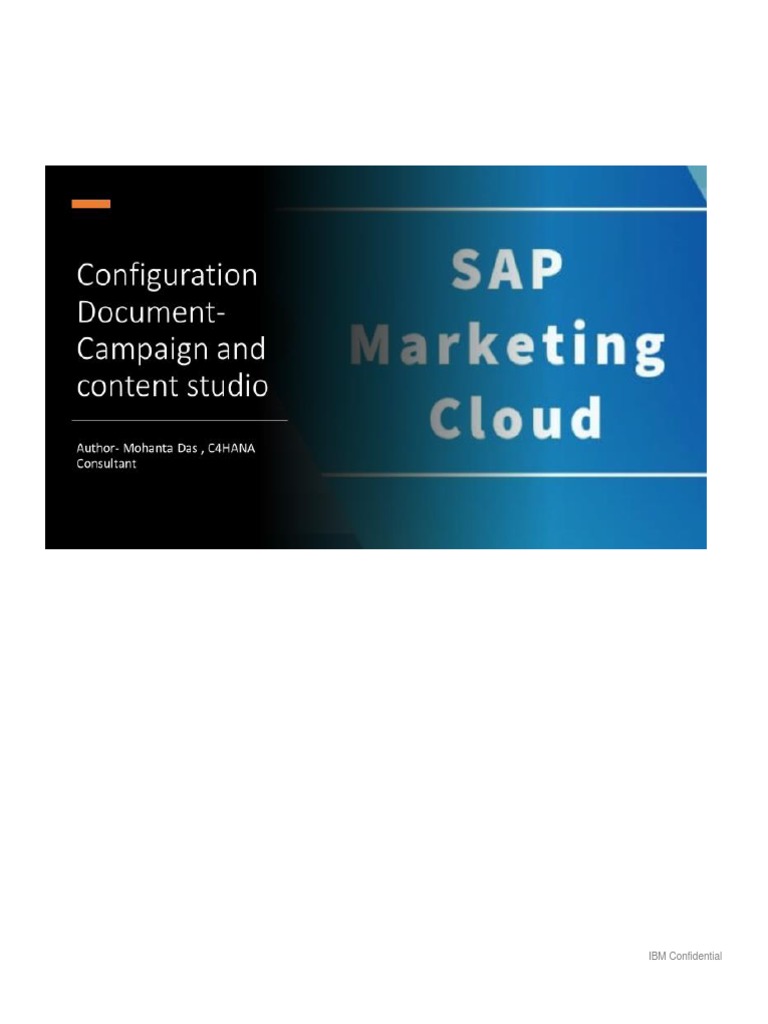 SAP Marketing Cloud-Campaign Management and Content Studio ...