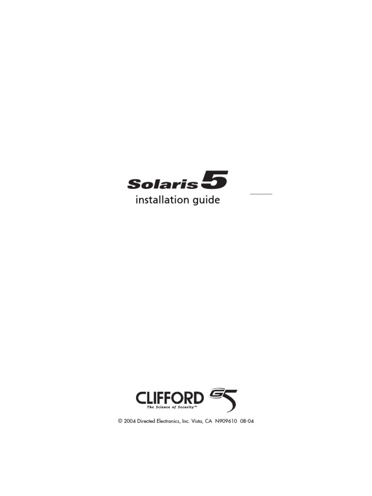 Installation Guide: © 2004 Directed Electronics, Inc. Vista, CA N909610 08-04 | PDF | Ignition ...