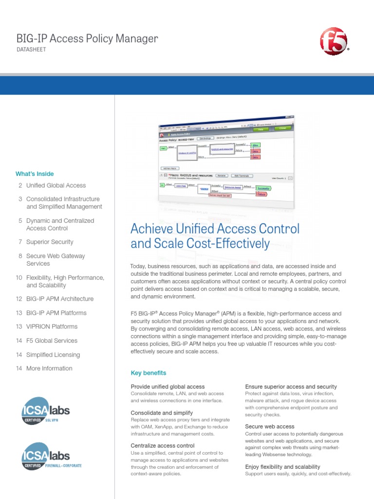 Achieve Unified Access Control and Scale Cost-Effectively: BIG-IP ...