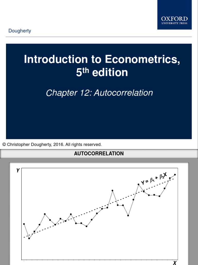 Autocorrelation by Christopher Dougherty PDF | PDF | Autoregressive Model | Autocorrelation