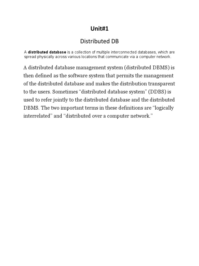 Distributed DB | PDF | Relational Database | Databases