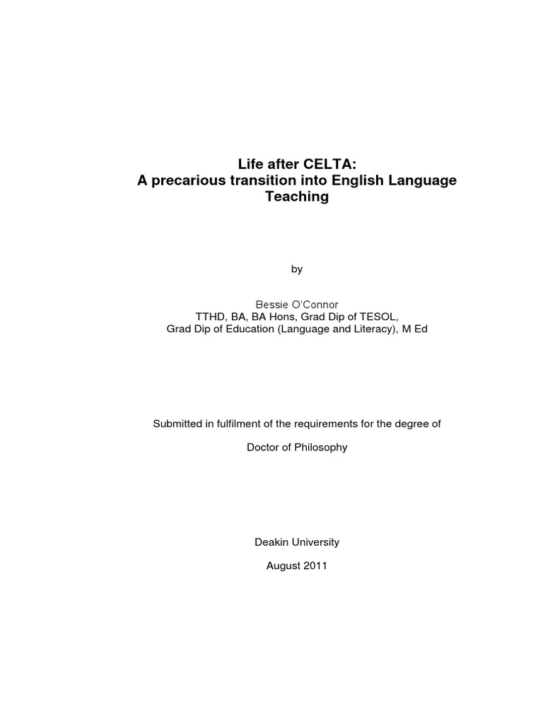 Celta Trainer in Training Handbook PDF | PDF | English As A Second Or ...