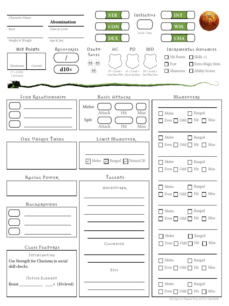 Icon Relationships Maneuvers Basic Attacks: Abomination | PDF | Leisure ...
