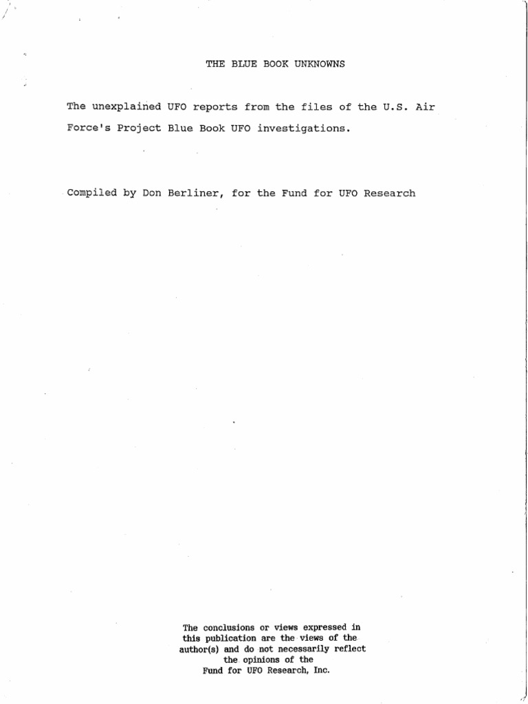 Blue Book Unknowns | PDF