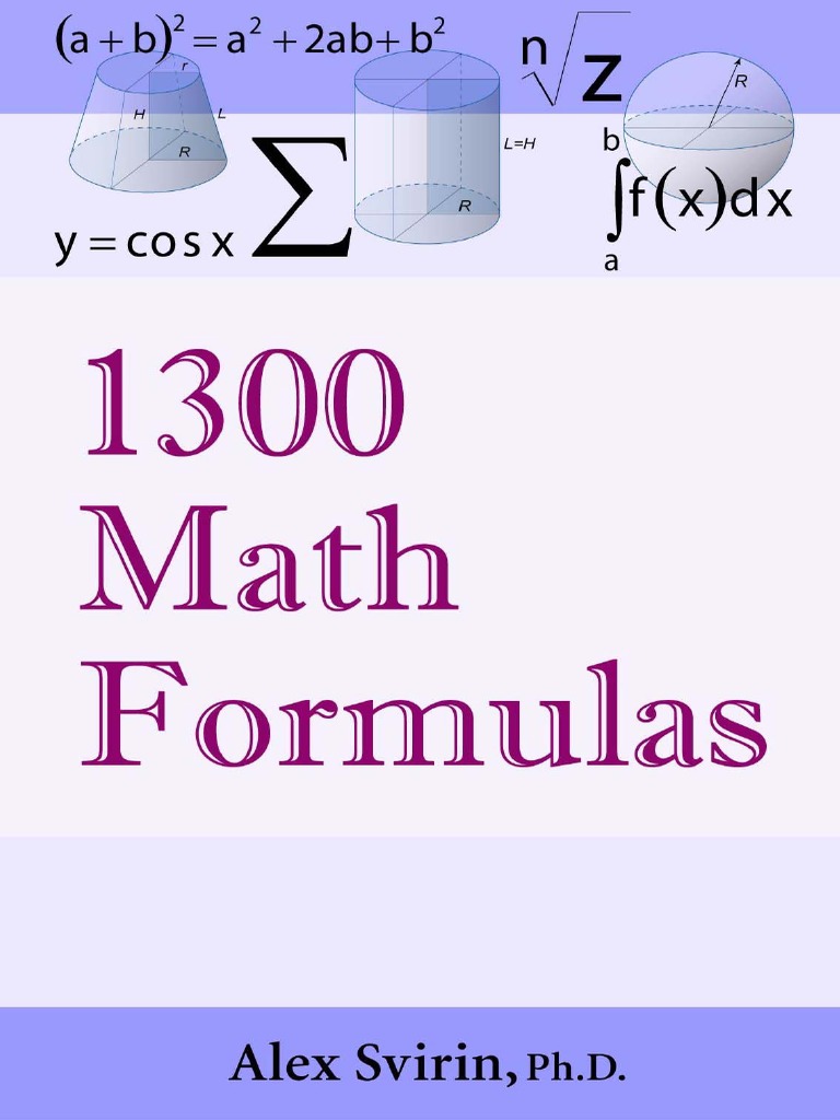 1300 Math Formulas PDF | PDF