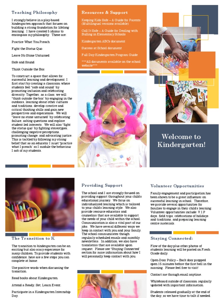 Welcome To Kindergarten Brochure en | PDF | Inclusion (Education ...
