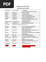 OCPS 2023-2024 School Calendar | PDF | Festival | Holidays