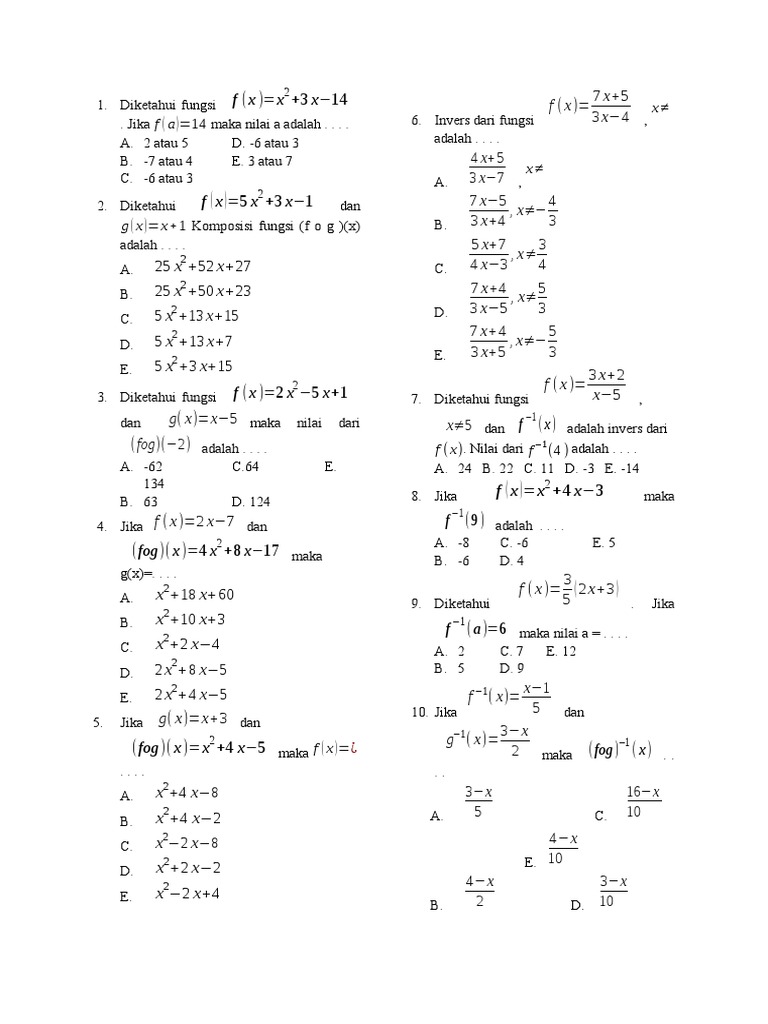 Cara Menyelesaikan Fungsi Matematika Pdf Metode Bahan Ajar