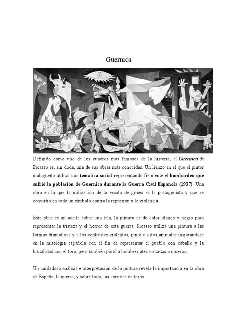 Guernica - Picasso | PDF | Pablo Picasso | Pinturas