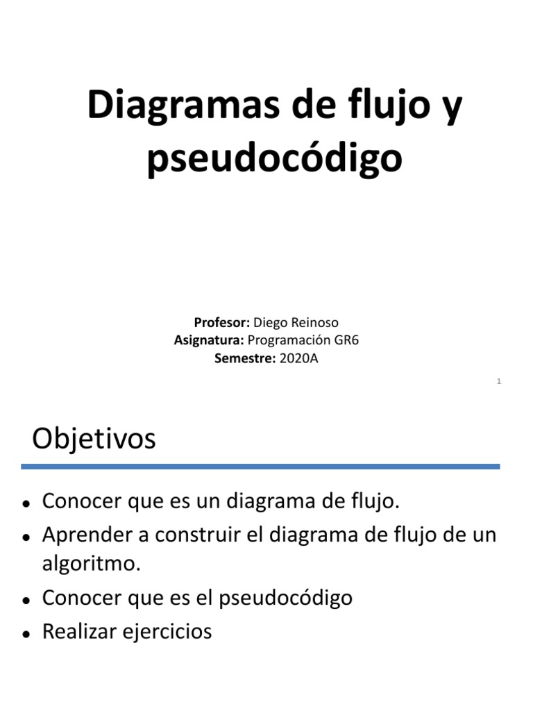 Representación gráfica de algoritmos mediante diagramas de flujo y pseudocódigo | PDF ...