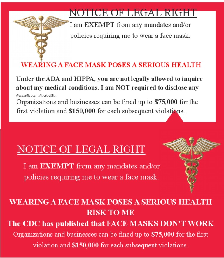 Notice of Legal Right Card | PDF