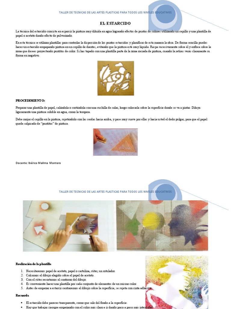 Técnica del Estarcido para Niños | PDF