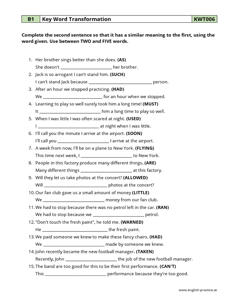 4 Key-Word-Transformation PDF | PDF | Violence