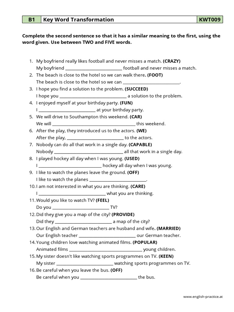 1 Key-Word-Transformation PDF | PDF