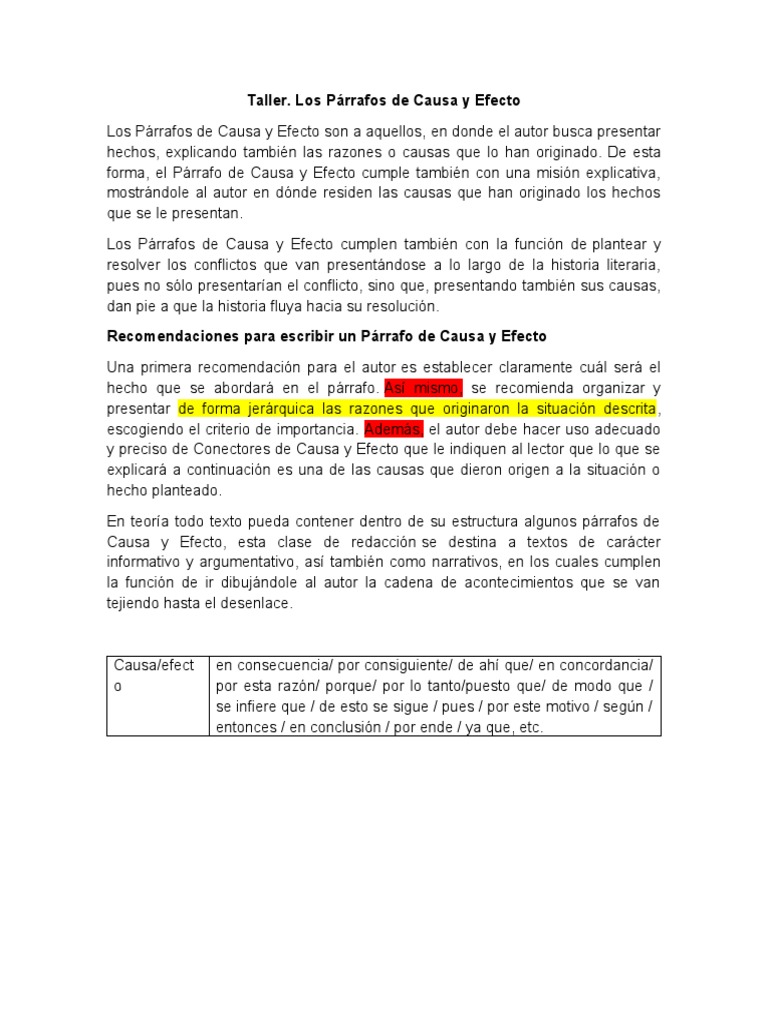 Ejemplos de Párrafos de Causa y Efecto | PDF | Metabolismo | Science