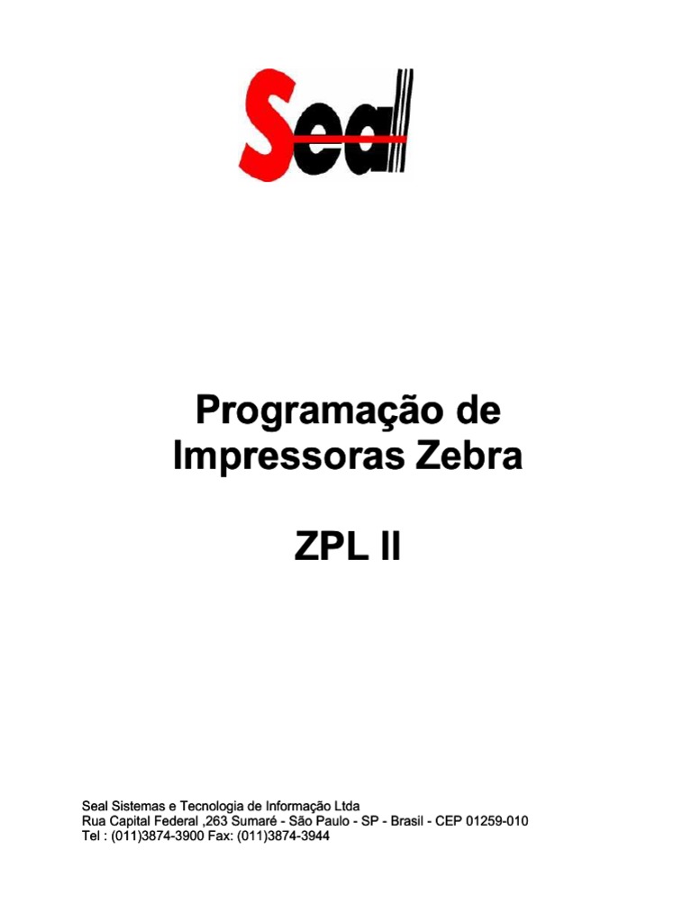 Impressora Zebra Manual Portugues de Programação EPL | PDF | Impressão ...