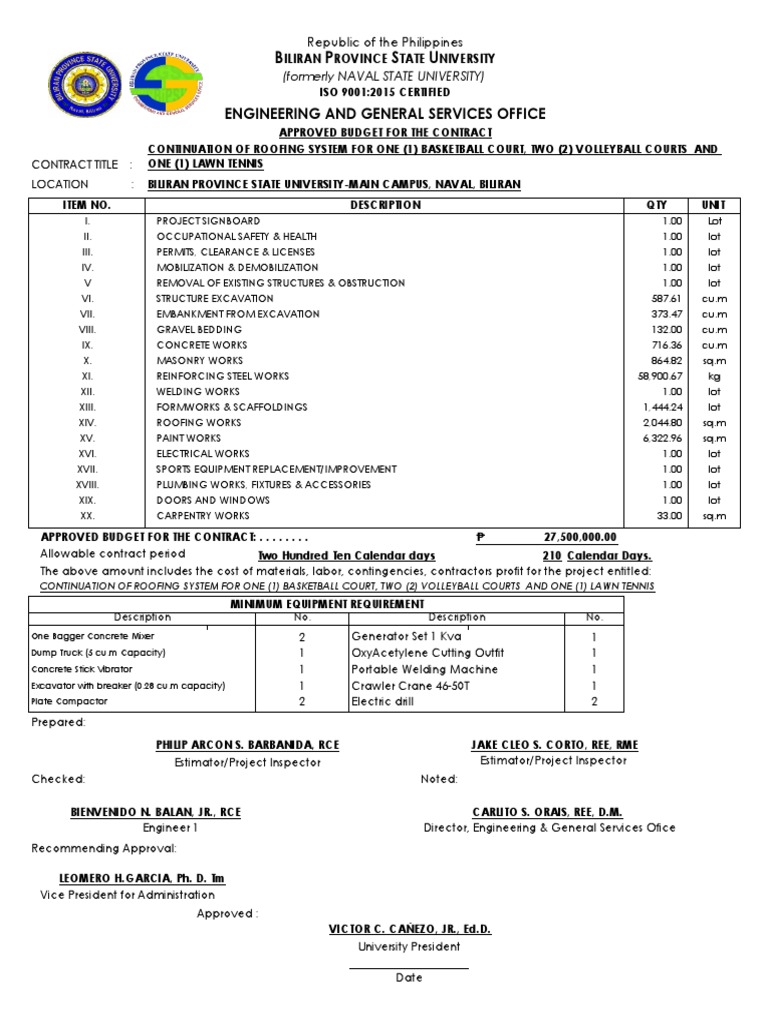 Bipsu Main Net Courts Roofing System (Revised Jan 13) Abc | PDF ...
