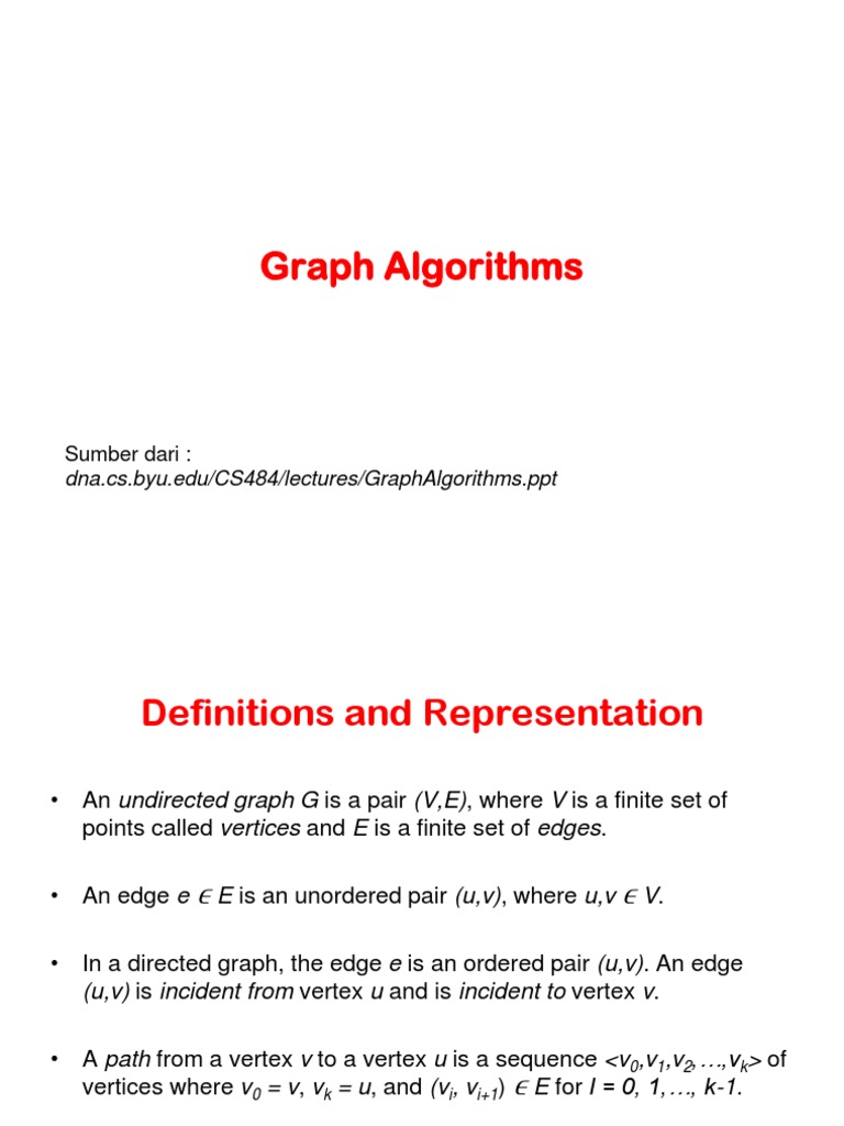 Graph Algorithm | PDF | Vertex (Graph Theory) | Combinatorics