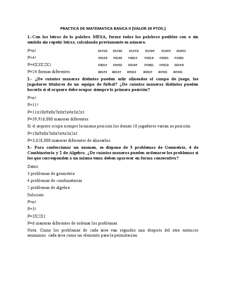 Practica de Matematica Basica Ii | PDF | Enseñanza de matemática | Science
