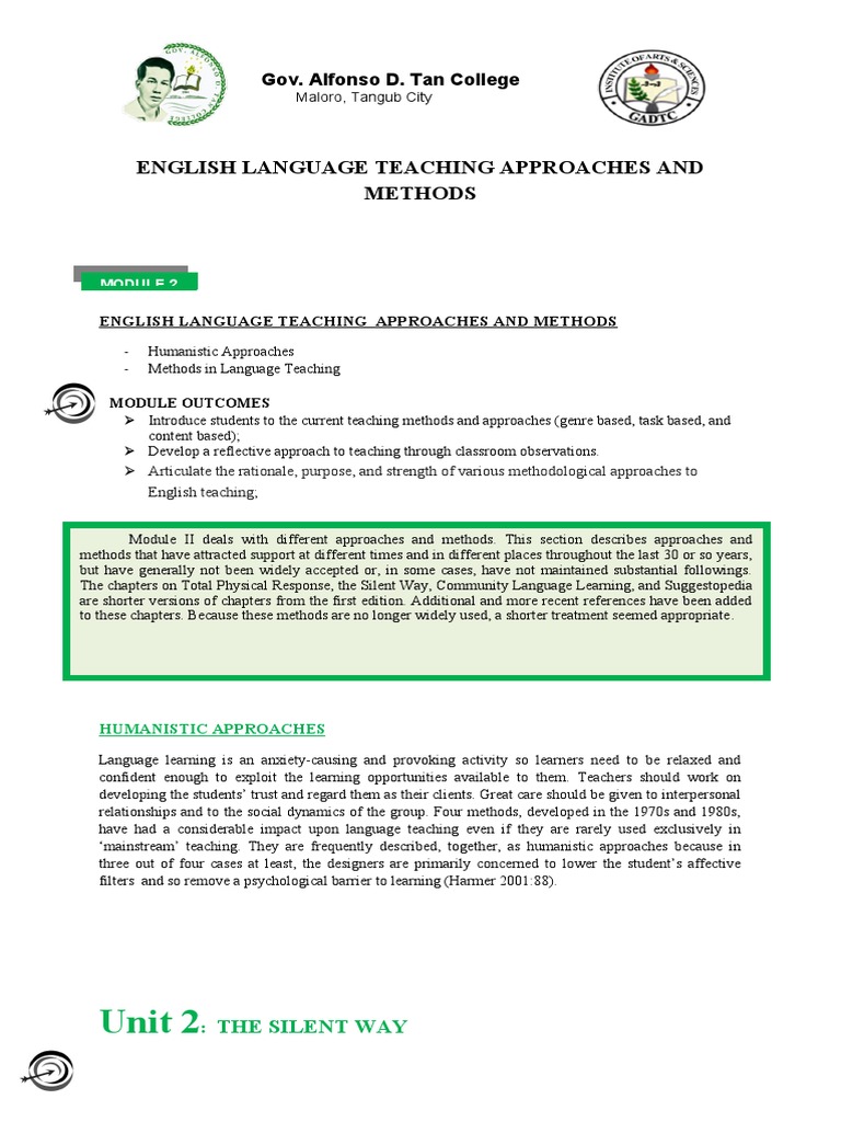 Elt Module 2 Unit 2 W2 | Download Free PDF | Epistemology | Learning