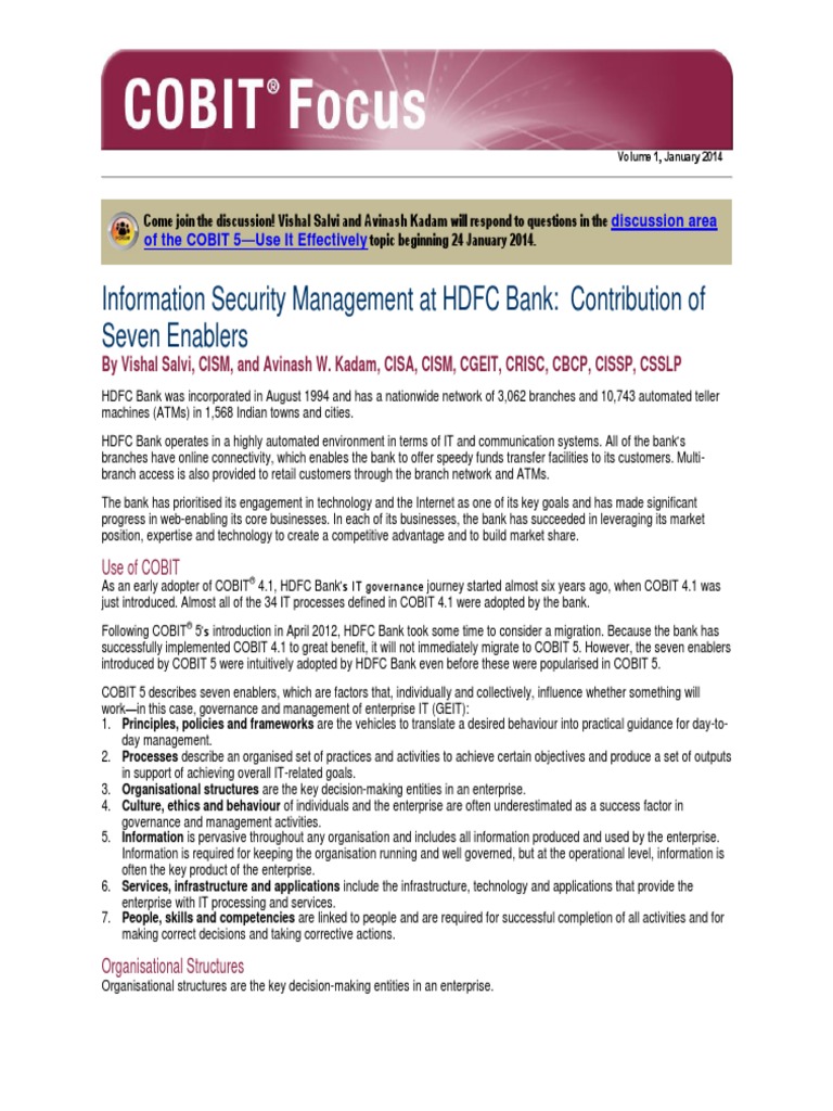S1 Information-Security-Management-at-HDFC-Bank | PDF | Information ...