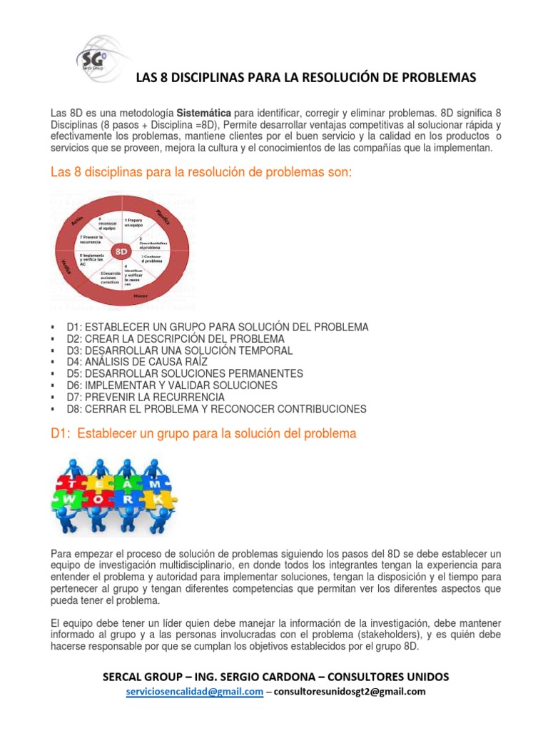 Las 8 Disciplinas para La Solucion de Problemas | PDF | Business | Science
