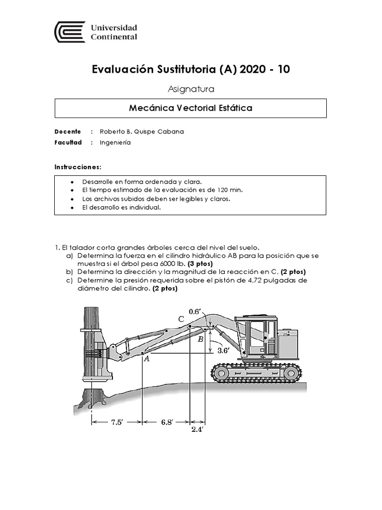 Examen Sustitutorio 2020-10 | PDF
