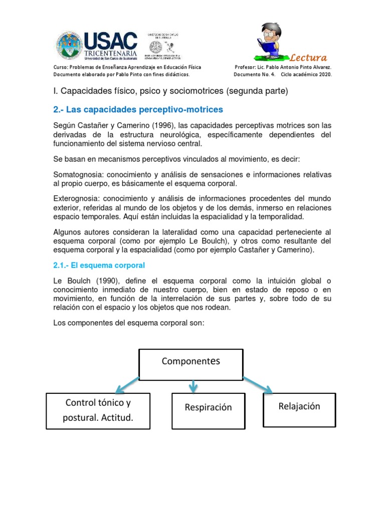 Capacidades Perceptivo-Motrices en Educación | PDF | Handedness ...