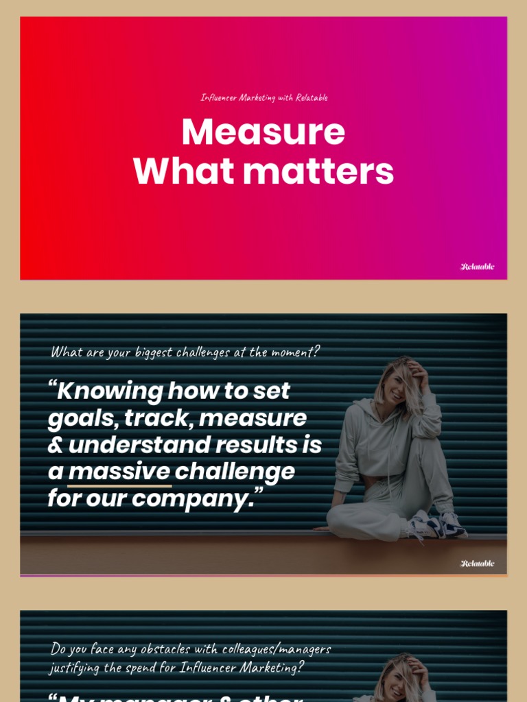 Measure What Matters: in Uencer Marketing With Relatable | PDF ...