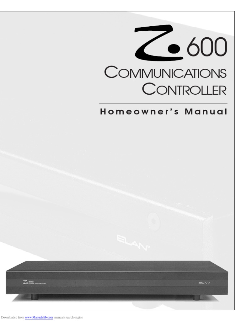 Elan z600 Communications Controller | PDF | Telephone | Ac Power Plugs ...